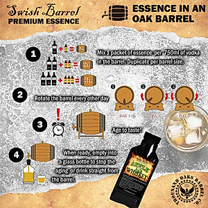 Apple Whiskey Essence | Bootleg Kit Refills | Thousand Oaks Barrel Co. | Gourmet Flavors for Whisky Sour Cocktails | Old Fashioned Mixers and Cooking | 20ml .65oz Packets