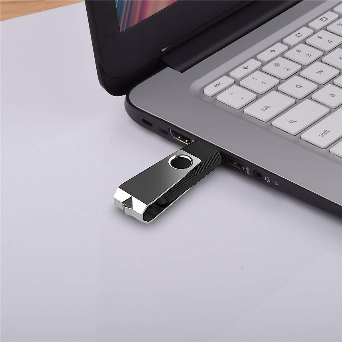 KEXIN 16GB USB Drive Bulk 50 Pack Flash Drive 16 GB USB Drive Thumb Drive Bulk Flash Drive Pack Swivel USB 2.0 (16GB, 50PCS, Black)