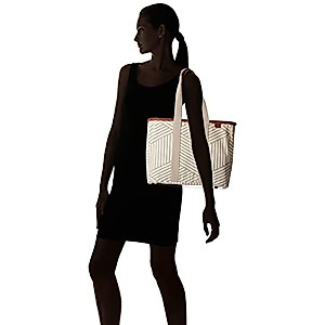 CleverMade Canvas Tote Bag - Reusable Collapsible Basket, Durable Heavy Duty LUXE Grocery Shopping Bag, Geometric Taupe , 20L