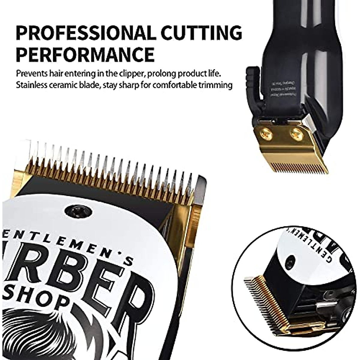 BESTBOMG Hair Clippers & Trimmer T-Blade Cordless Hair Haircut Sets, Hair Haircut with Ceramic Blade Rechargeable 2000mAh/1200mAh with 10 Guide Combs & for Men/Father/Husband/Boyfriend