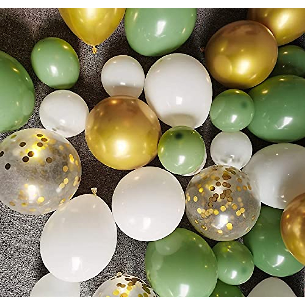 Oopat DIY Sage Green and White balloon Garland Arch Kit for Baby Shower Bridal Shower Wedding Birthday Hen Party Christmas Decoration (Sage Green)