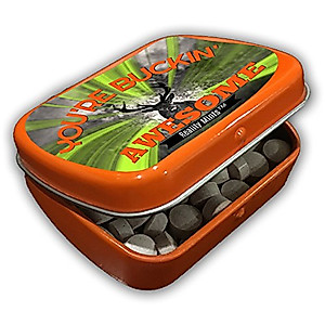 You’re Buckin’ Awesome Mints – Crazy Gift for Friends Funny Gifts for Coworkers Weird Stocking Stuffers for Adults Peppermint Breath Mints Weird Office Gift for Hunters Gifts Funny Deer Gifts