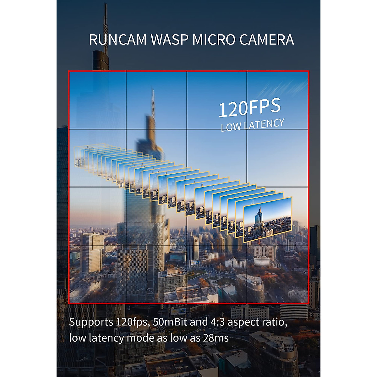 RunCam Wasp Micro Digital FPV Camera Kit with 720p120fps Nano FPV Camera & Digital Vista FPV Transmitter for FPV Drone Compatible with Caddx Vista