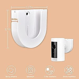 4 Pack Adhesive Wall Mount for Ring Indoor Cam, Strong VHB Stick On - Easy to Install, No Tools Needed, No Mess, No Drilling, Strong Adhesive Mount(Camera is not Included)