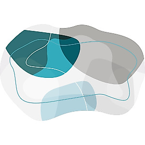 Contemporary Modern Art Deco Blue Washable Area Rug 5x7 Soft Faux Wool Irregualar Shaped Carpet for Living Room Bedroom Dining Kitchen Accent Runner Rug