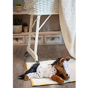 DEMDACO Laying Large Appaloosa Horse Spotted Children's Plush Stuffed Animal