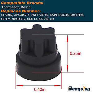 8Pcs 00618112 00637940 Rubber Grate Feet Part by Beaquicy - Replacement for Thermador, Bos-ch Gas Range/Cooktop - Replaces 00617174, 617174, 00618112, 618112, 1999626, AH3478553, EA3478553, PS3478553