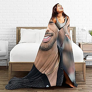 Michael B. Jordan Fleece Flannel Lightweight Air Conditioning Throw Blanket Super Soft, Fluffy, Warm, Cozy, Plush, Fuzzy, Thick, for Couch, Sofa, Living Room or Bed 50"x40"