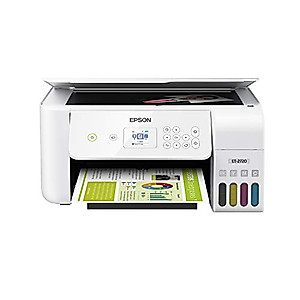 Epson EcoTank ET-2720 Wireless Color All-in-One Supertank Printer with Scanner and Copier – White (Renewed)