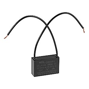 uxcell Ceiling Fan Capacitor CBB61 2.5uF 250V AC 2 Wires Metallized Polypropylene Film Capacitor 37x24x13mm for Electric Fan Pump Motor Generator