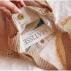 JI YA LI Handwoven Straw Vintage Purse Bag Soft Straw Beach Bag Handbag Shoulder Bag Boho Beach Sea Tote Basket Rattan Vacation Bag