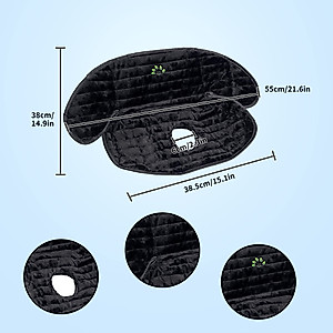 Piddle Pad Car Seat Protector, 2PCS Waterproof Carseat Liner Toddlers and Infants, Piddle Pad for Safety Carseats Strollers Potty Training and Dinner Chair Machine Wash and Dry Anti Slip(Black+Grey)