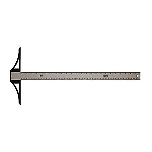 ALVIN SST24 Stainless Steel Professional Graduated T-Square, Drawing and Design Tool, Great for Carpentry, Drafting, Architecture, Engineering, and Art - 24 Inch