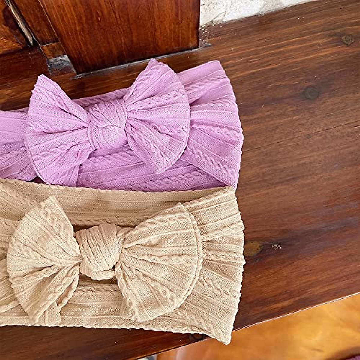 12PCS Baby Headbands and Bows Nylon Headbands for Baby Girls Headdresses For Newborns Fade Color baby Headbands Turban Knotted