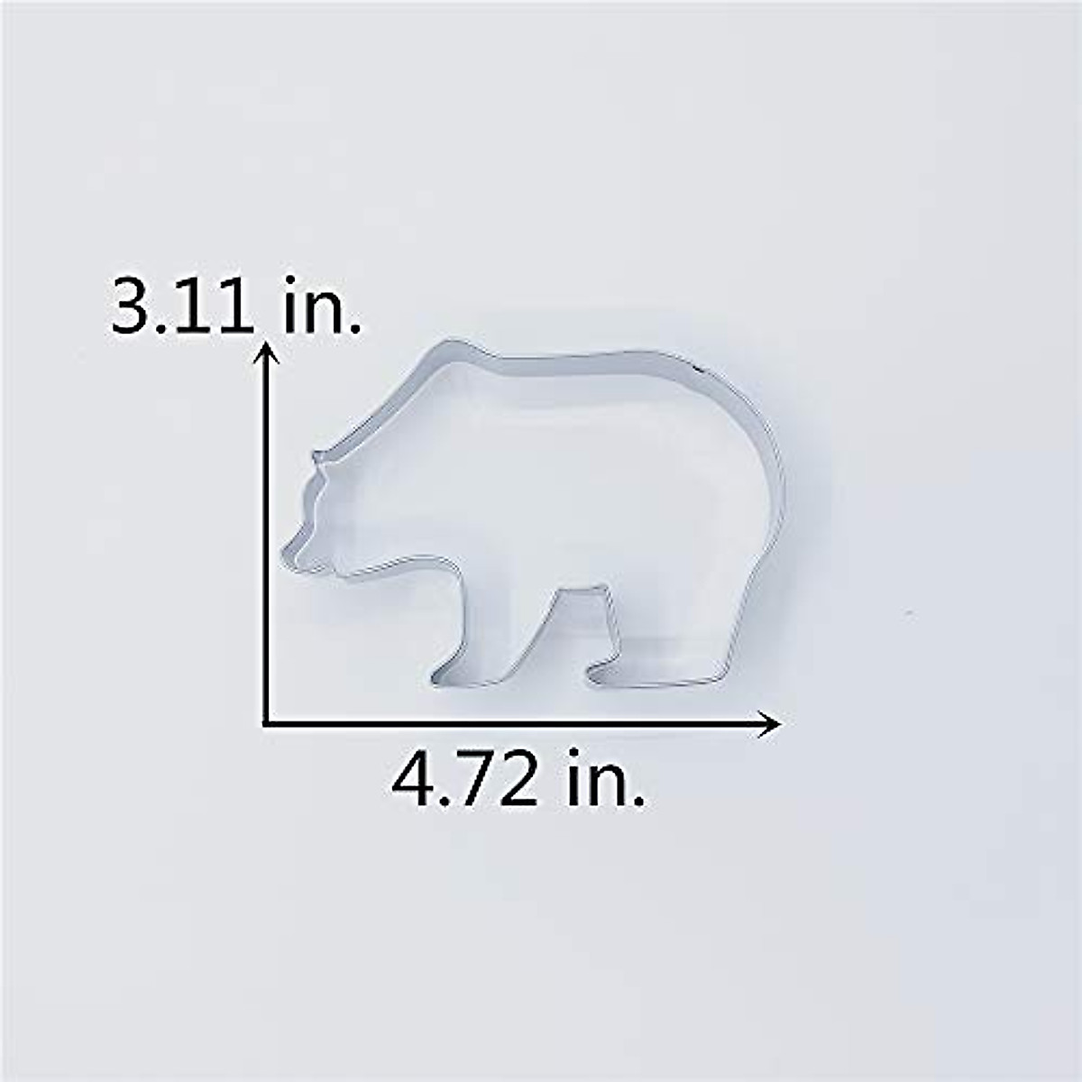 LILIAO Grizzly Bear/Polar Bear Cookie Cutter - 4.7 x 3.1 inches - Woodland Animal Biscuit and Fondant Cutters - Stainless Steel