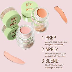 Pixi Correction Concentrate - Brightening Peach | Under Eye Colour Corrector | Illuminating Concealer For Under Eyes | 0.1 Fl Oz