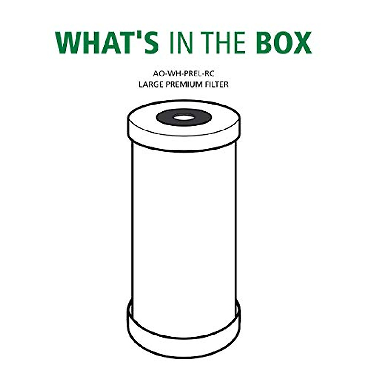 AO Smith 4.5"x10" 25 Micron Carbon Sediment Water Filter Replacement Cartridge - For Whole House Filtration Systems - AO-WH-PREL-RC