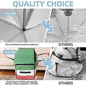 TAILINK Clear 6 Packs Extra Large Moving Bags, Heavy Duty Storage Bags with Zipper & Carrying Handles, Storage Bins with Lids, Storage Totes Moving Supplies for Packaging, Camping