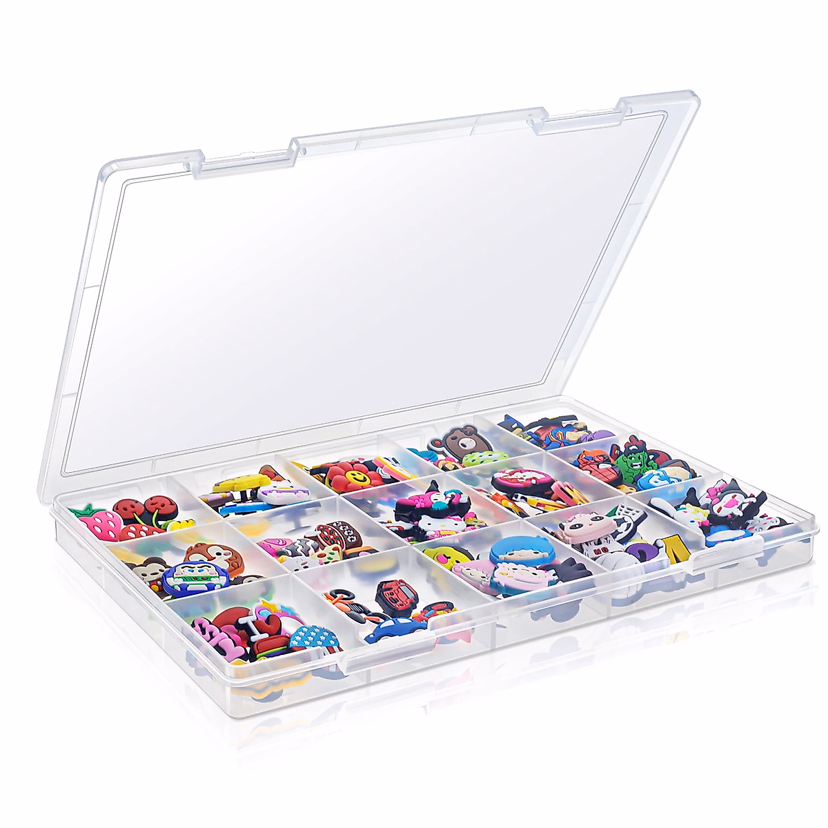 Shoe Charm Holder, Portable Shoe Decoration Storage Box Fit Croc Charms, Shoe Charms Organizer For Sandals, Sneakers