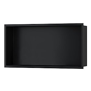Shower Niche 28" X 16" Black, Stainless Steel Shower Wall Niche for Bathroom Storage No Tile Needed Over Mount Installation
