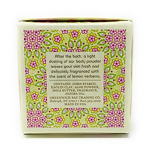 Greenwich Bay Trading Co. Scented Dusting Powder, 4 Ounce, Lemon Verbena