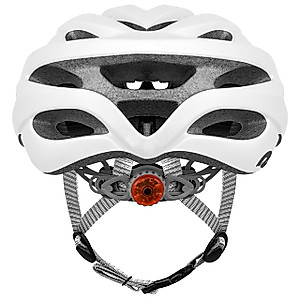 Retrospec Silas Adult Bike Helmet with Light for Men & Women - Lightweight, Comfortable, Matte White