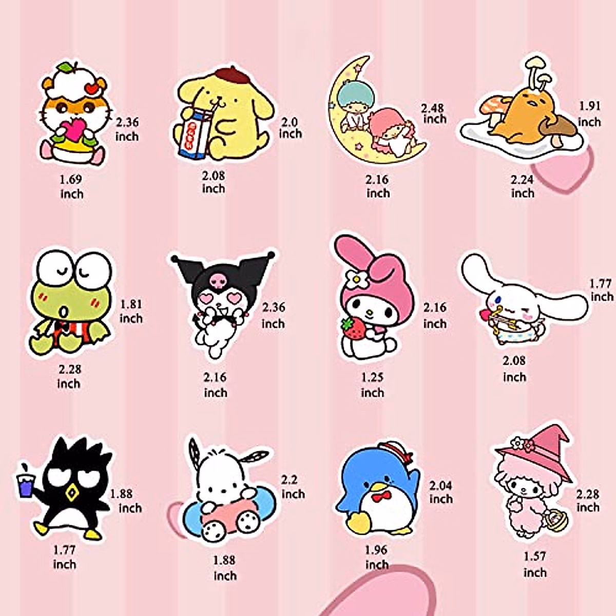 200Pcs Kawaii Stickers for Kids Teens Adults,Cartoon Cute Stickers for Girls,Vinyl Water Bottle stickers Waterproof,Laptop,Luggage,Phone,Scrapbook Stickers Pack for Classroom Reward Birthday Gifts Aesthetic Party Favor