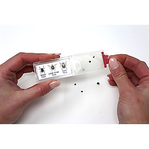 Tac-Ticks Crawling Tick Remover Patent-Pending Tick Removal Tool for Clothing, Skin, Hair, Home & Pets | Touch-Free Tick Remover for Dogs & Tick Remover for Humans | Made in The USA (1-Pack)