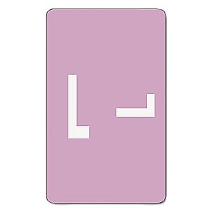 Smead AlphaZ ACCS Color-Coded Alphabetic Label, L, Lavender, 100 Labels per Pack (67182)