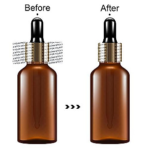 Shrink Bands,45x23mm 200Pcs Printed Perforated Heat Shrink Wrap Sealer for 1oz Glass Bottle Cap Fits 3/4" to 1" Diameter