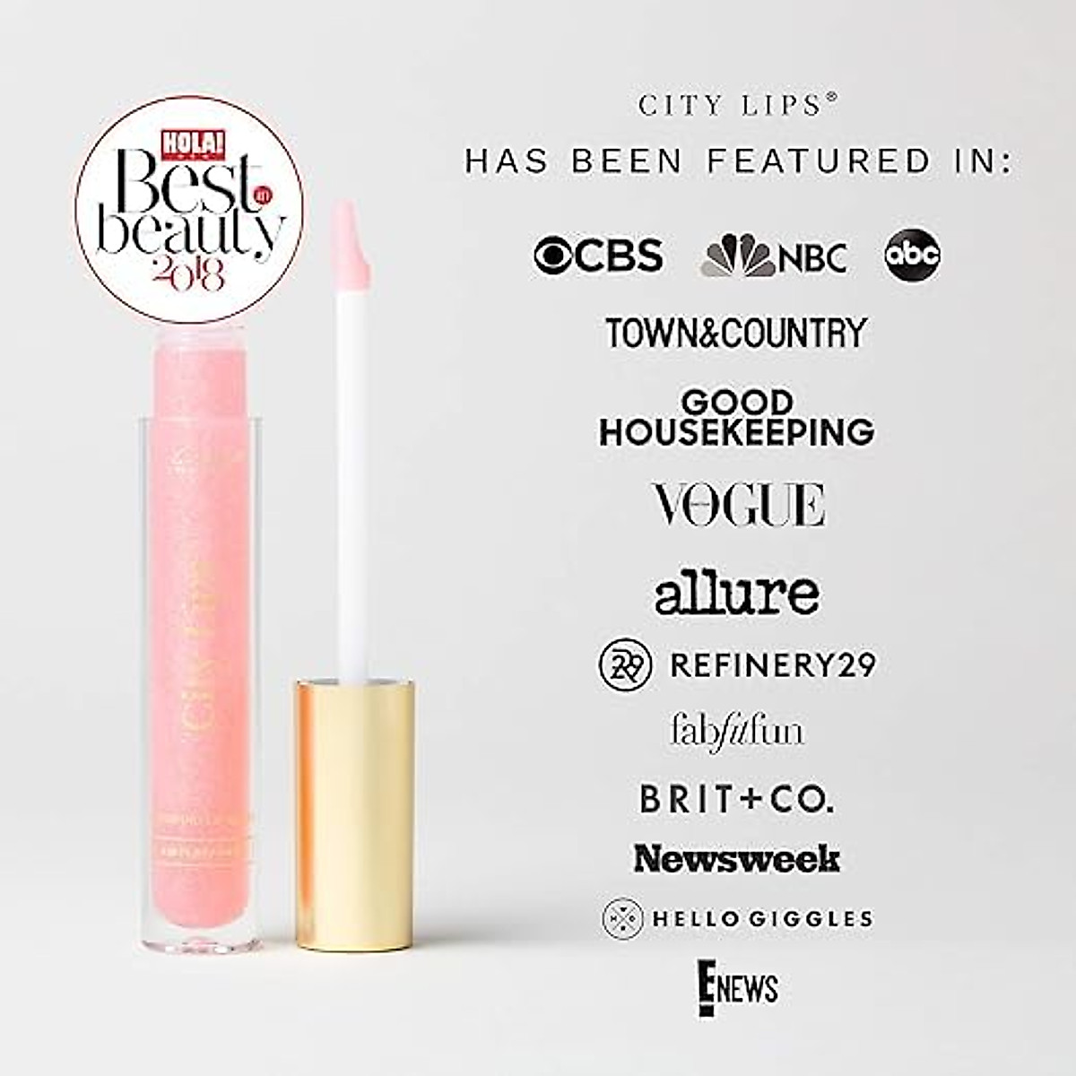 City Beauty City Lips Plumping Lip Gloss Sun Diego - High-Shine Gloss for Fuller, Younger-Looking Lips | Hydrating & Smoothing Lip Treatment Hyaluronic Acid