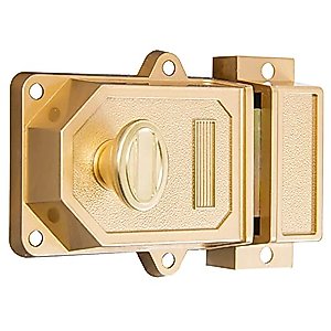 Tuff Stuff Bronze Single Cylinder Massive Surface Bolt Rim Deadlock Jumbo with Square Deadbolt