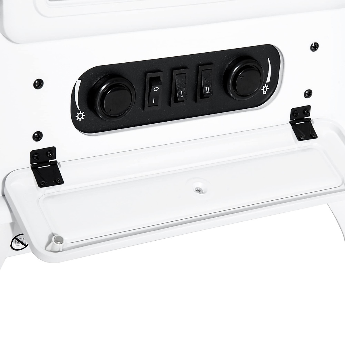 HOMCOM 22" Electric Fireplace Heater, Freestanding Fire Place Stove with Realistic LED Flames and Logs, and Overheating Protection, 750W/1500W, White