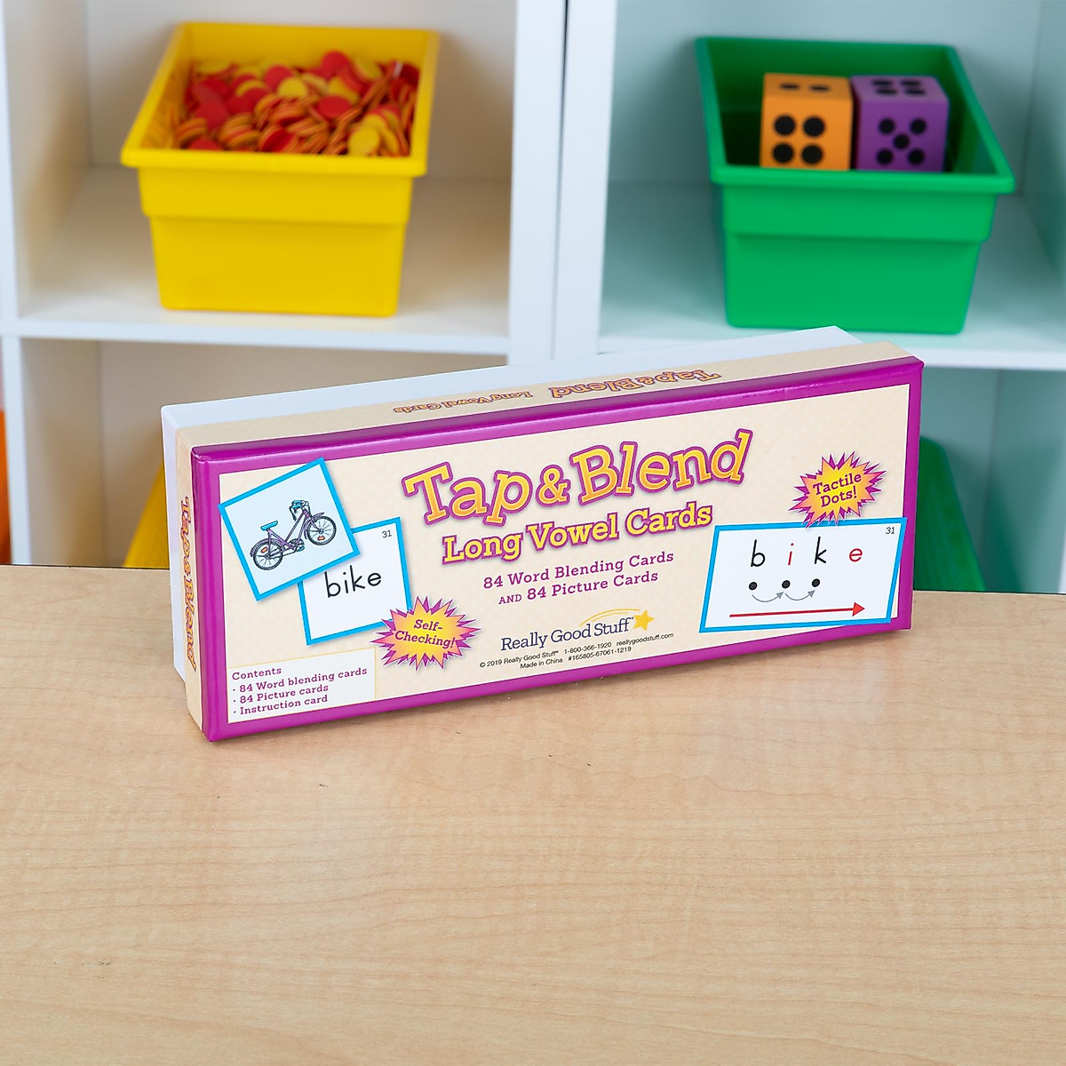 Really Good Stuff Tap and Blend Long Vowel Cards - 168 Cards