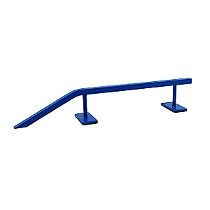 Teak Tuning Fingerboard Rail with Pole Jam Entrance, 12.5" - Custom Designed Solid Steel Construction, Matte Powder Coated Finish in Cobalt Blue - Superior Non-Slip Foam Feet