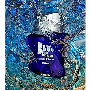 Rasasi Blue Eau De Toilette Spray for Men, 3.4 Ounce