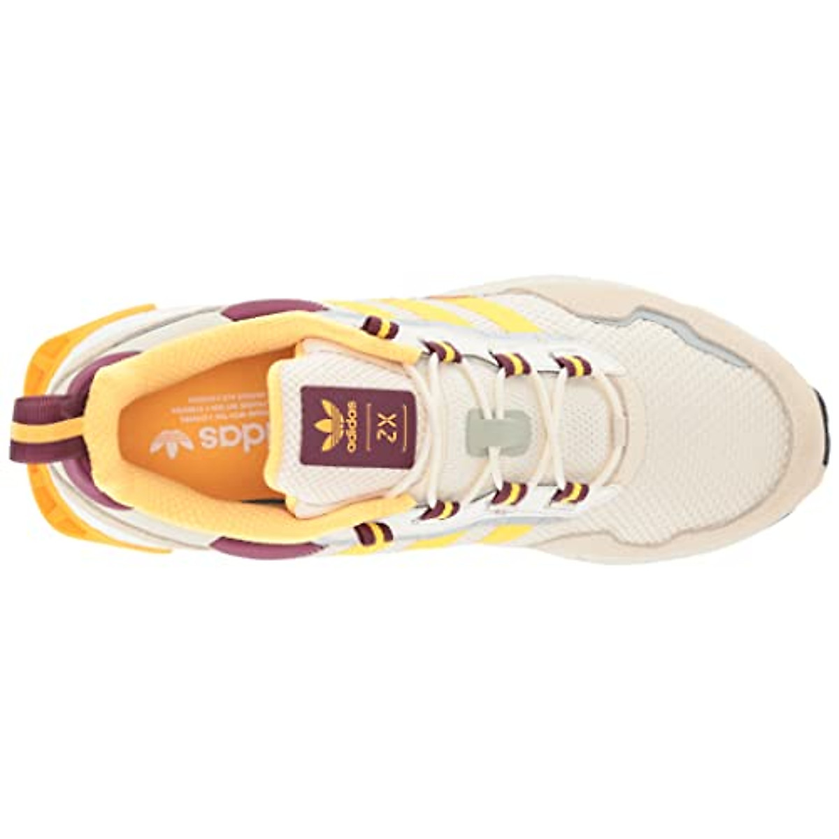adidas Originals Women's ZX 1K Boost, Wonder White/Solar Gold/Victory Crimson, 9