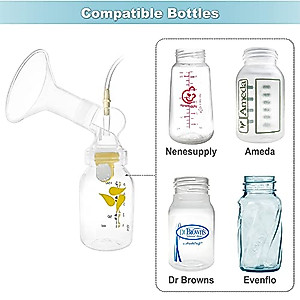 Nenesupply Pump Parts 21mm Flanges Compatible with Medela Breastpump Flange Valve Membrane Connector Compatible with Personalfit Connector Not Original Medela Pump Parts. Pump in Style Symphony