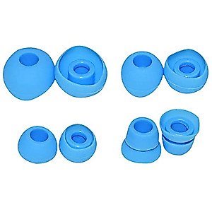 Aquelo 8pcs Replacement Silicone Earphones Earpads Earbud Tips for Beats Powerbeats2 Wireless Stereo Headphones - Small, Medium, Large, and Double Flange (Blue)
