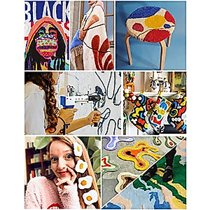 Tufting Gun, Carpet Weaving Machine, 2 in 1 Cut and Loop Pile Electric Tufting Gun, 5-45 Stitches/s High Speed Rug Gun, 4-19mm Adjustable Pile Height, Hand Tufting Gun for Handmade DIY (Tufting cloth)