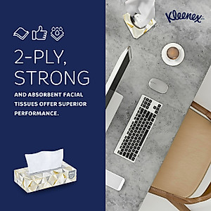 Kleenex Professional Facial Tissue for Business (03076), Flat Tissue Boxes, 12 Boxes / Convenience Case, 125 Tissues / Box, 1,500 Tissues / Case