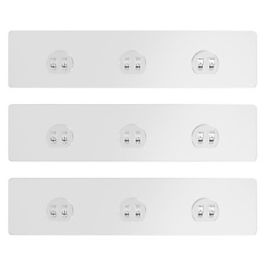 Aitatty 3 Pack Shower Caddy Adhesive for Replacement, No Drilling Strong Transparent Adhesive Waterproof Adhesive Strips for Shower Caddy, Bathroom Storage Shelves and Kitchen Racks