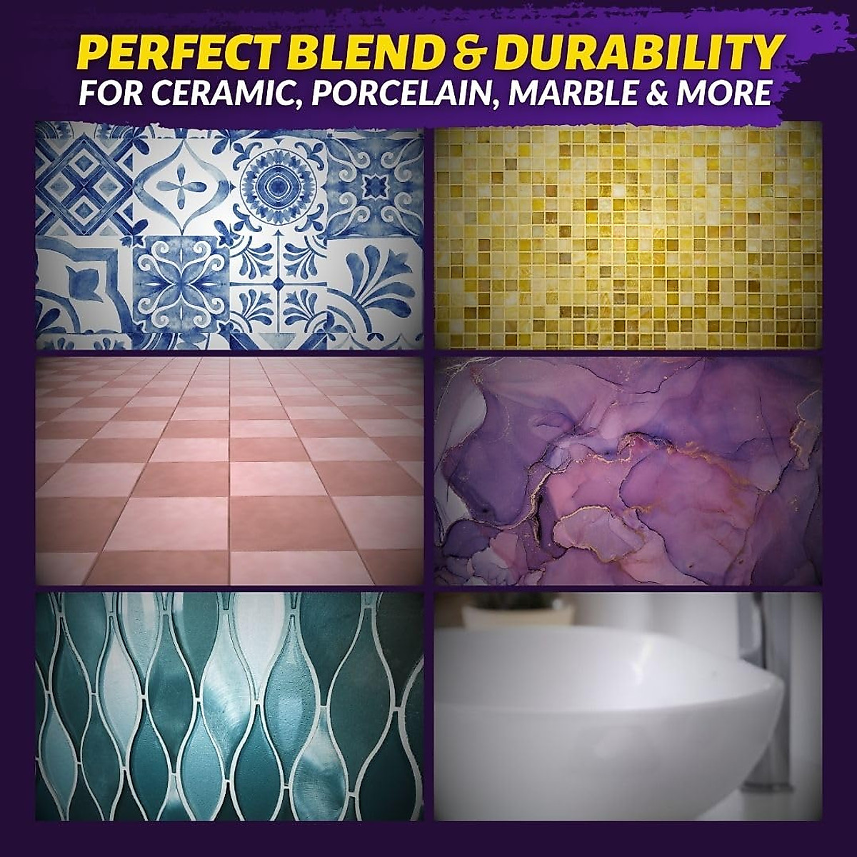 Tile & Bathtub Repair Kit with Epoxy Putty Stick – Fix Cracked Porcelain, Ceramic, Fiberglass, Stone, Super Strong Adhesion, Color Match for Floors & Walls, Fast-Drying, Seamless, Durable Repair