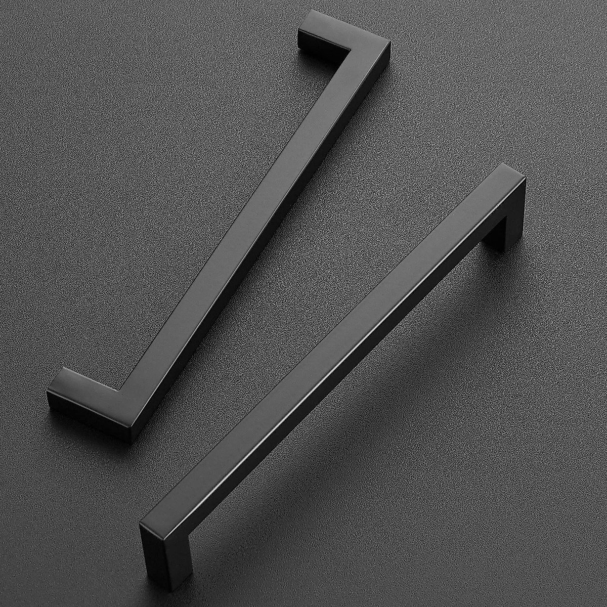 Ravinte 20 Pack 7-1/2 Inch Kitchen Square Cabinet Handles Matte Black Cabinet Pulls Black Drawer Pulls Kitchen Cabinet Hardware Kitchen Handles for Cabinets Cupboard Handles Drawer Handles