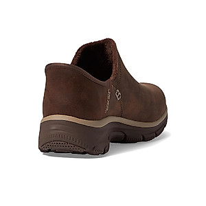Skechers Women's Easy Going-Modern Hour-Hands Free Slip-Ins Ankle Boot, Chocolate, 8.5