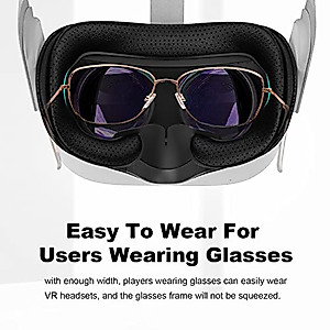 UPOK Facial Interface Bracket Face Cover for Oculus Quest 2 - Meta Accessories Eyes Vent Soft Cushion Foam Leather Skin Enhance Comfort with Lens Spacer Protector, Block Light (7-Pcs Set)