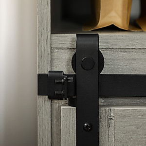 PawHut Dog Crate Furniture for Large Dogs or Double Dog Kennel for Small Dogs with Shelves, Sliding Doors, 47" x 23.5" x 35", Gray