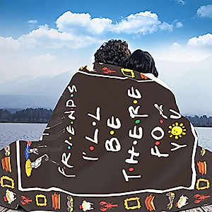 GWANDLALM Friends Tv Show Blanket Friends Tv Show Gifts Friends Tv Show Merchandise The Office Blanket Fleece Bed Blankets All Season Black 60x50 Inch