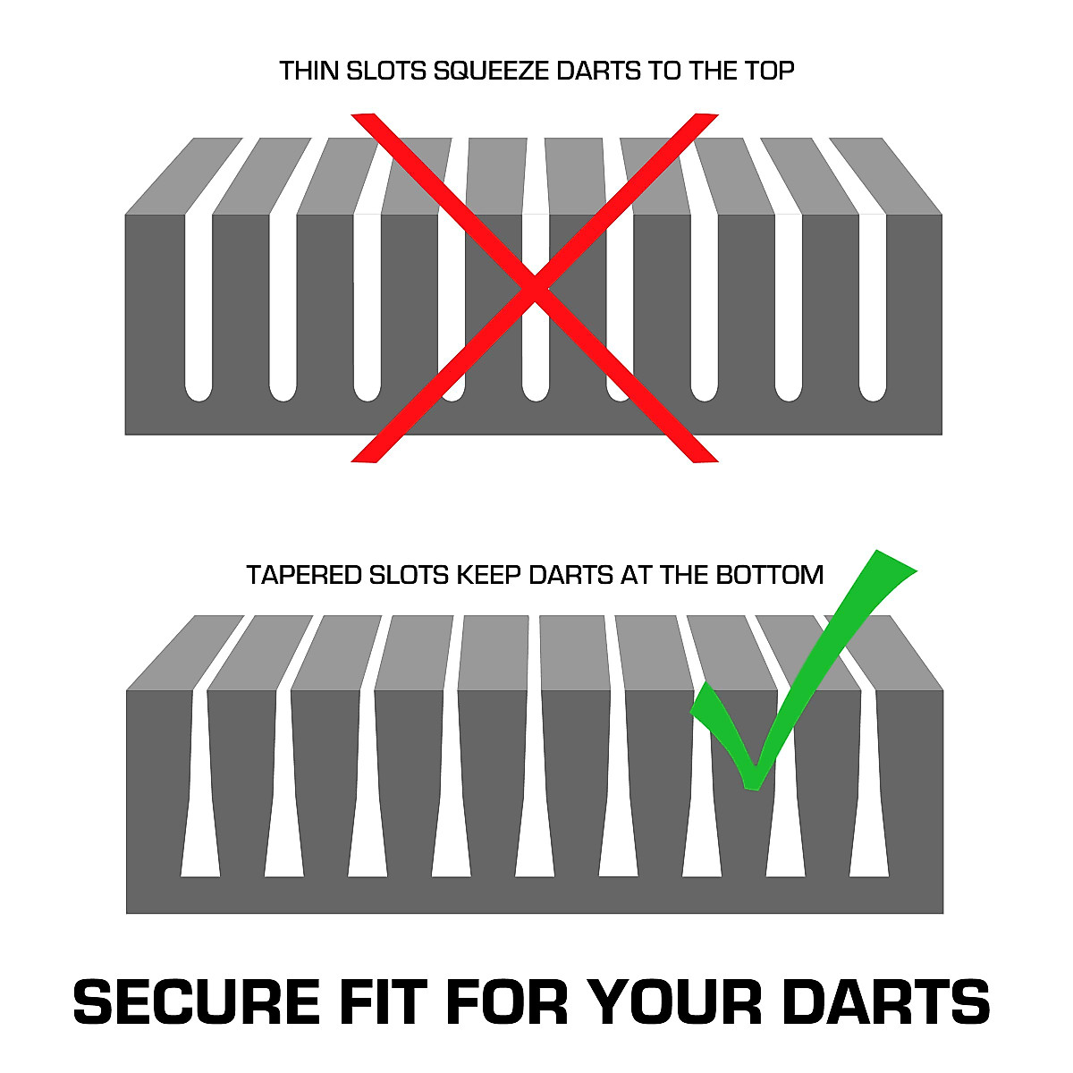 USA Gear Hard Shell Darts Case - Darts Holder for 8 Darts and Accessories, Tips, Axles and Steering Wheels - Compatible with Soft Tip and Steel Tip Darts (Black)