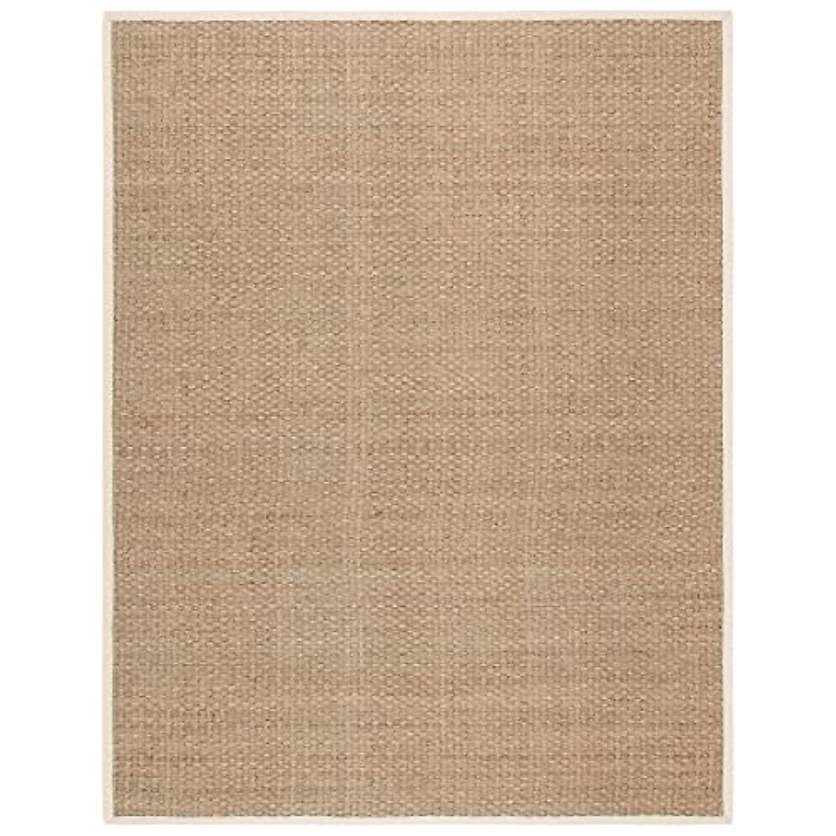 SAFAVIEH Natural Fiber Collection 8' x 10' Ivory NF114J Border Basketweave Seagrass Area Rug